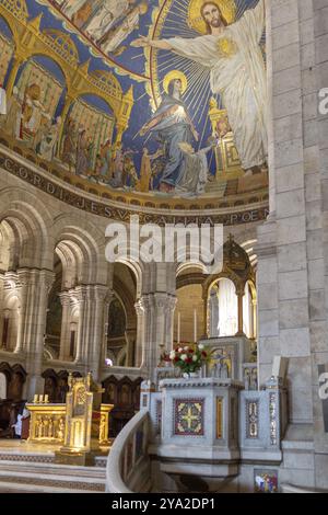An altar with figures depicting Jesus Christ and virgin Mary inside the ...