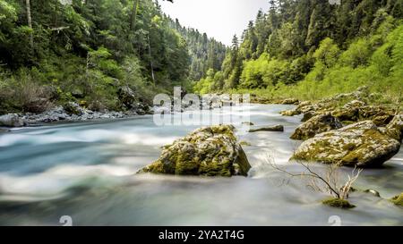 The beautiful Smith River in Northern California, USA, North America ...
