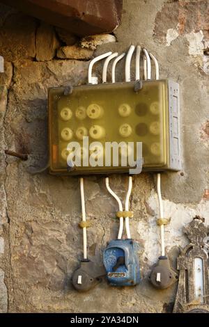 old empty fuse box Stock Photo - Alamy
