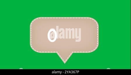 Image of counting numbers in a chat box on a green background 4k Stock ...