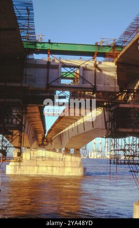 Second Severn crossing towers viaduct sections and viaduct gantry Stock ...