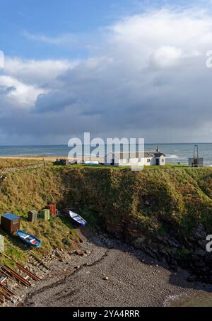 The small sheltered harbour at Old Portlethen on the Aberdeenshire ...