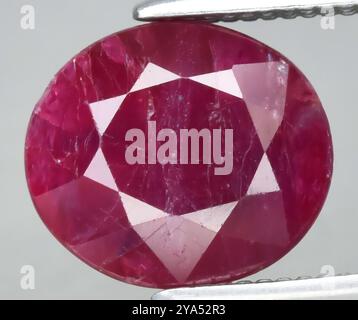 Captivating Ruby Gemstone Displayed in a Professional Setting Stock ...