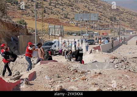 Masnaa Border Crossing, Lebanon. 11th Oct, 2024. This photo shows ...