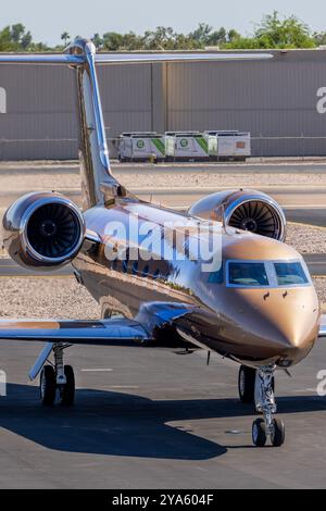 A Gulfstream G450 executive jet owned by the Bank of Utah Trustees ...