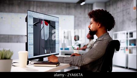 Engineer Doing 3D CAD Model Design On Computer Stock Photo - Alamy
