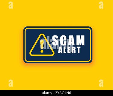 scam alert caution background keep your mobile data secure vector Stock ...