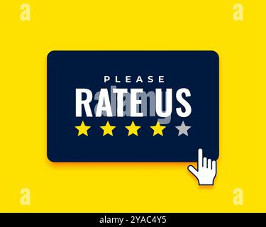 please rate us communication background for retail store promo vector ...