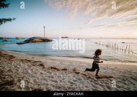 Pantai Punai beach, location at Belitung island Stock Photo - Alamy