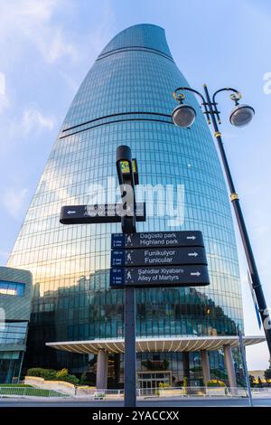 Flame Towers as a Modern Architecture Sample Stock Photo - Alamy