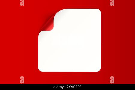 Red color square label sticker with word out of stock on gray ...