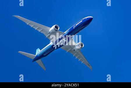 Boeing 777x on display during the 2024 Seafair Festival in Seattle, WA ...