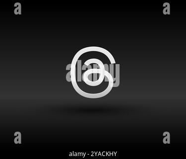 Threads logo, mobile app icon and logo on white background, logo ...