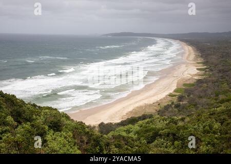 View of Tallow Beach and Arawak National Park, Byron Bay, NSW ...