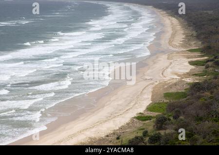 View of Tallow Beach and Arawak National Park, Byron Bay, NSW ...