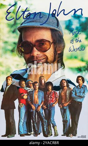 Elton John Rock Of The Westies Vintage Vinyl Record Cover Stock elton-john-rock-of-the-westies-vintage-vinyl-record-cover-stock