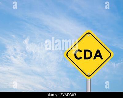 sensitive - yellow sign with blue sky background Stock Photo - Alamy