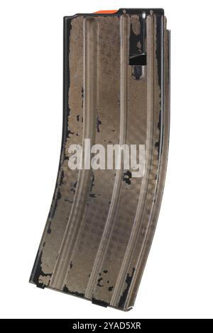 Standard issue 30-round M16 magazine isolated on white background Stock ...