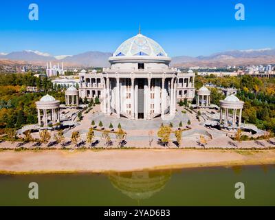Kokhi Navruz Palace at the Komsomolskoe lake aerial panoramic view in ...