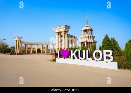 The 2700th anniversary monument of Kulob. Kulob is a city in Khatlon ...