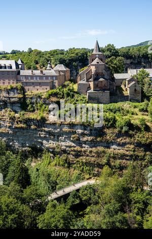 Canyon of Bozouls and its architecture in Aveyron, France Stock Photo ...