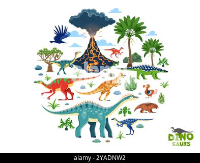 Cartoon Lystrosaurus dinosaur character, cute dino of kids Jurassic ...