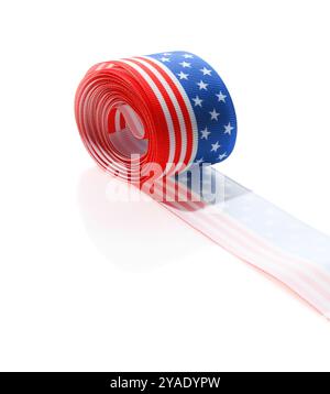 Roll with ribbon in colors of American flag isolated on white Stock ...