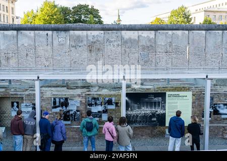 Berlin Wall near Potsdam Platz in Berlin. Symbol of Cold War and ...