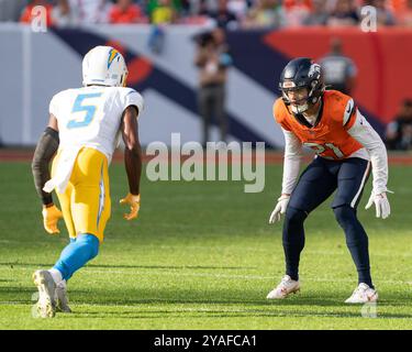 Denver Broncos cornerback Riley Moss (21) is introduced against the ...