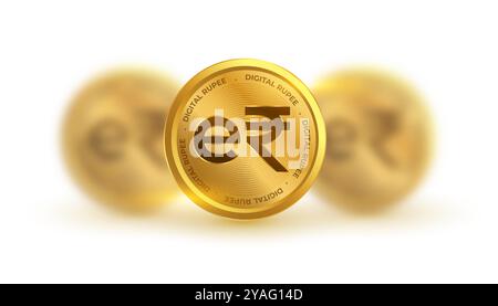 e-rupi erupee digital currency background in watermark style vector ...