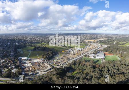 MELBOURNE, AUSTRALIA, JUNE 16 2024: Parts of North East Link under ...
