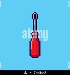work screwdriver tool game pixel art vector illustration Stock Vector Image & Art - Alamy