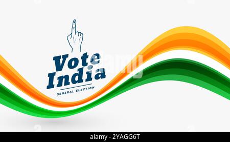 vote for indian loksabha general election banner design vector Stock ...
