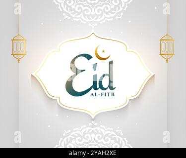 eid al fitr eve celebration banner with islamic decor vector Stock ...