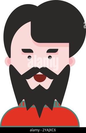 trendy caucasian guy with beard and mustache presenting male perfume on ...