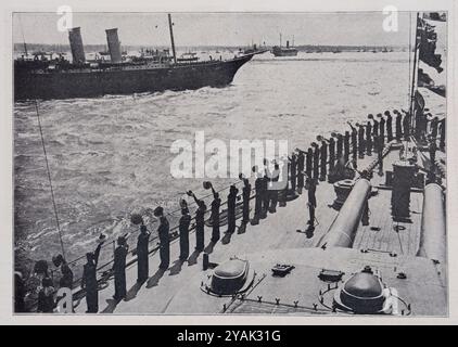 A photograph or illustration of the British Royal Navy ship HMS ...
