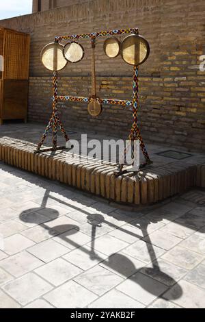 The traditional uzbek musical instruments, such as rubab, sato, dutor ...