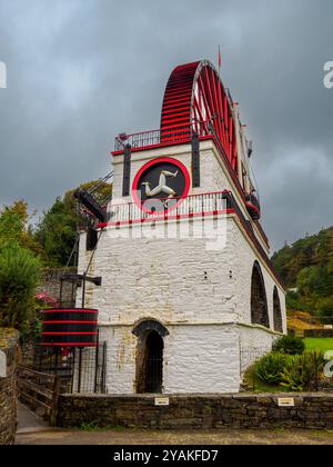 Isle of Man, Laxey , large waterwheel "The Laxey Wheel" also known as ...