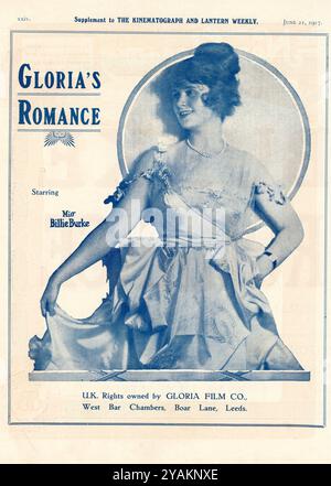 1916 Gloria's Romance American silent film serial poster with Billie ...