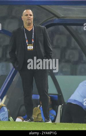 Coach Ran Ben Simon of Israel seen during The European World Cup ...