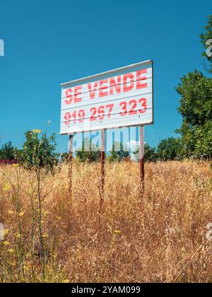 sign indicating that land is for sale in a rural area Stock Photo - Alamy
