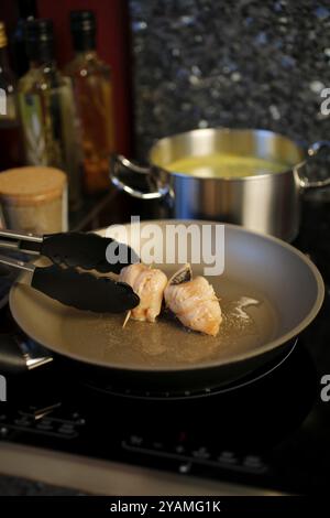 Southern German cuisine, preparation of sorrel soup with char, blood ...