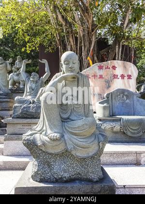 SANYA, HAINAN, CHINA, OCTOBER 10: Statue on the territory of Buddhist ...
