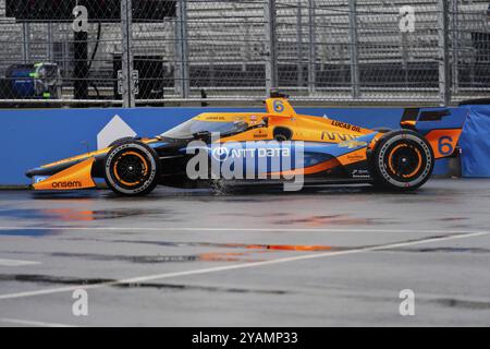 Felix Rosenqvist drives during the IndyCar auto race at World Wide ...