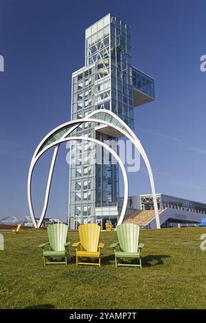 Port of Montreal observation tower Stock Photo - Alamy