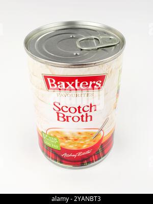 Tin of Baxters favourites Scotch broth soup in a ring pull can Stock ...