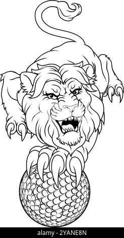 Lion Golf Animal Sports Team Mascot Stock Vector Image & Art - Alamy