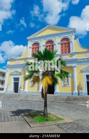 Colonial Yellow Building of the St Peter and Paul Cathedral under the ...