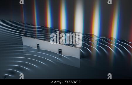 Double-slit experiment in physics. Quantum physics and particle-wave ...