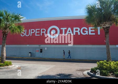 Tampa, FL, USA - 06 Oct 2024 - A target store frontage with the logo ...